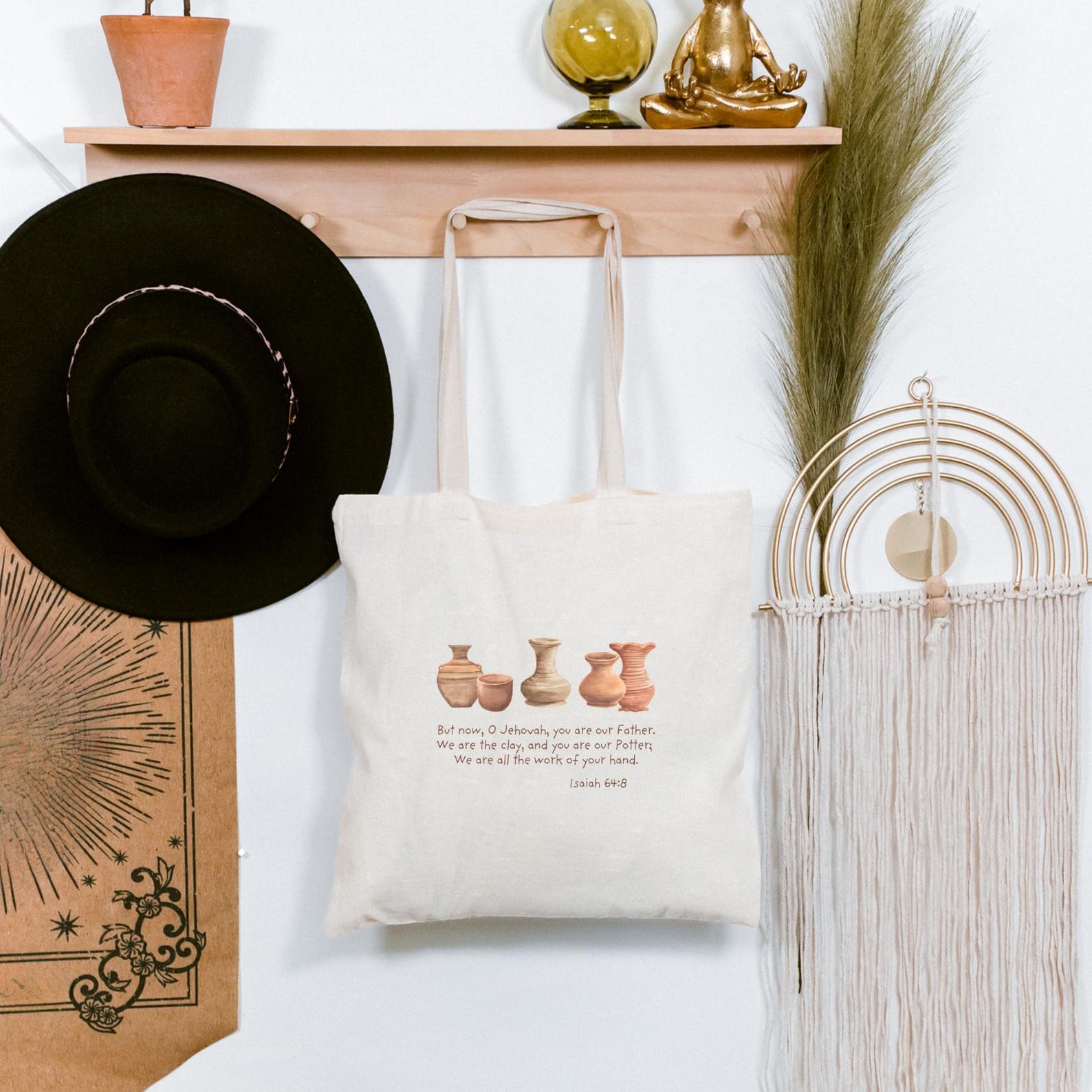 JW Gift Cotton Canvas Tote Bag, Pioneer Scripture Isaiah 84:8, Jehovah ...