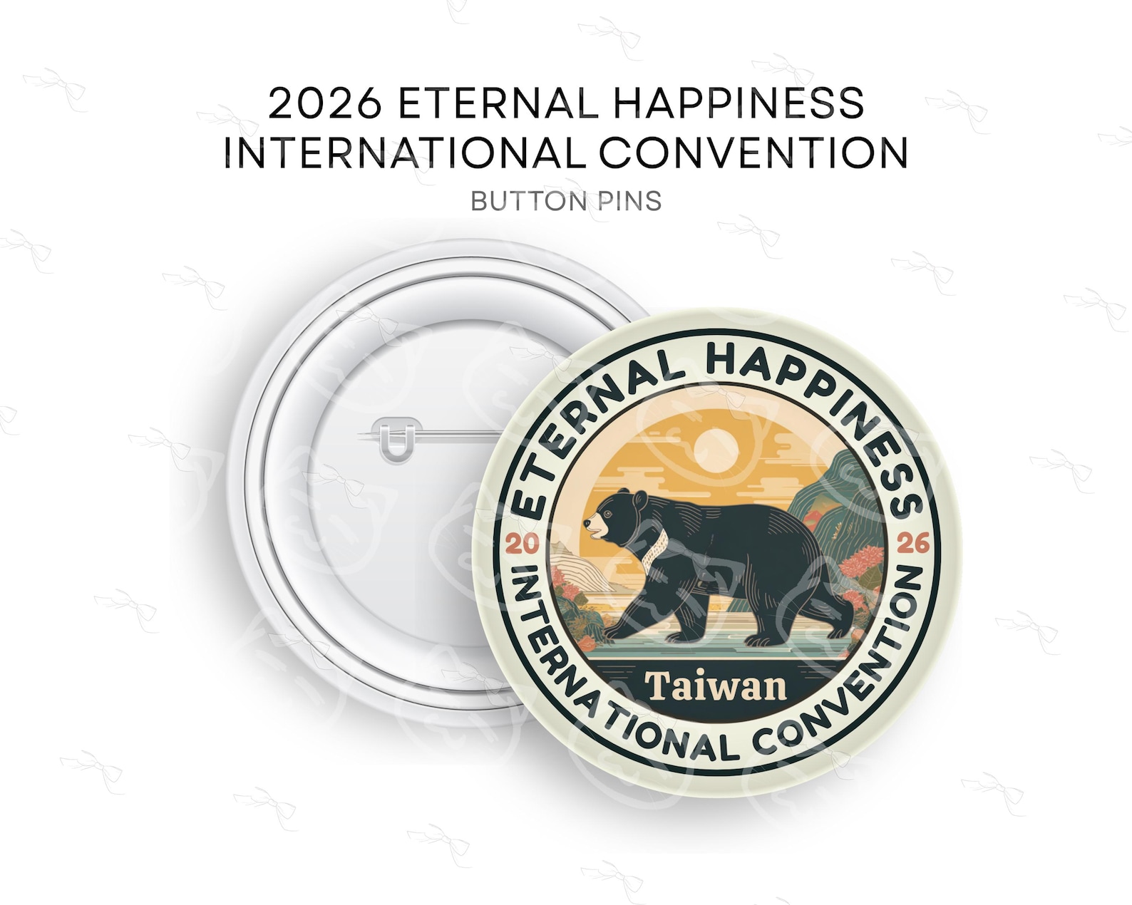 1.25" 2026 Eternal Happiness International Convention Button Pins | JW ...