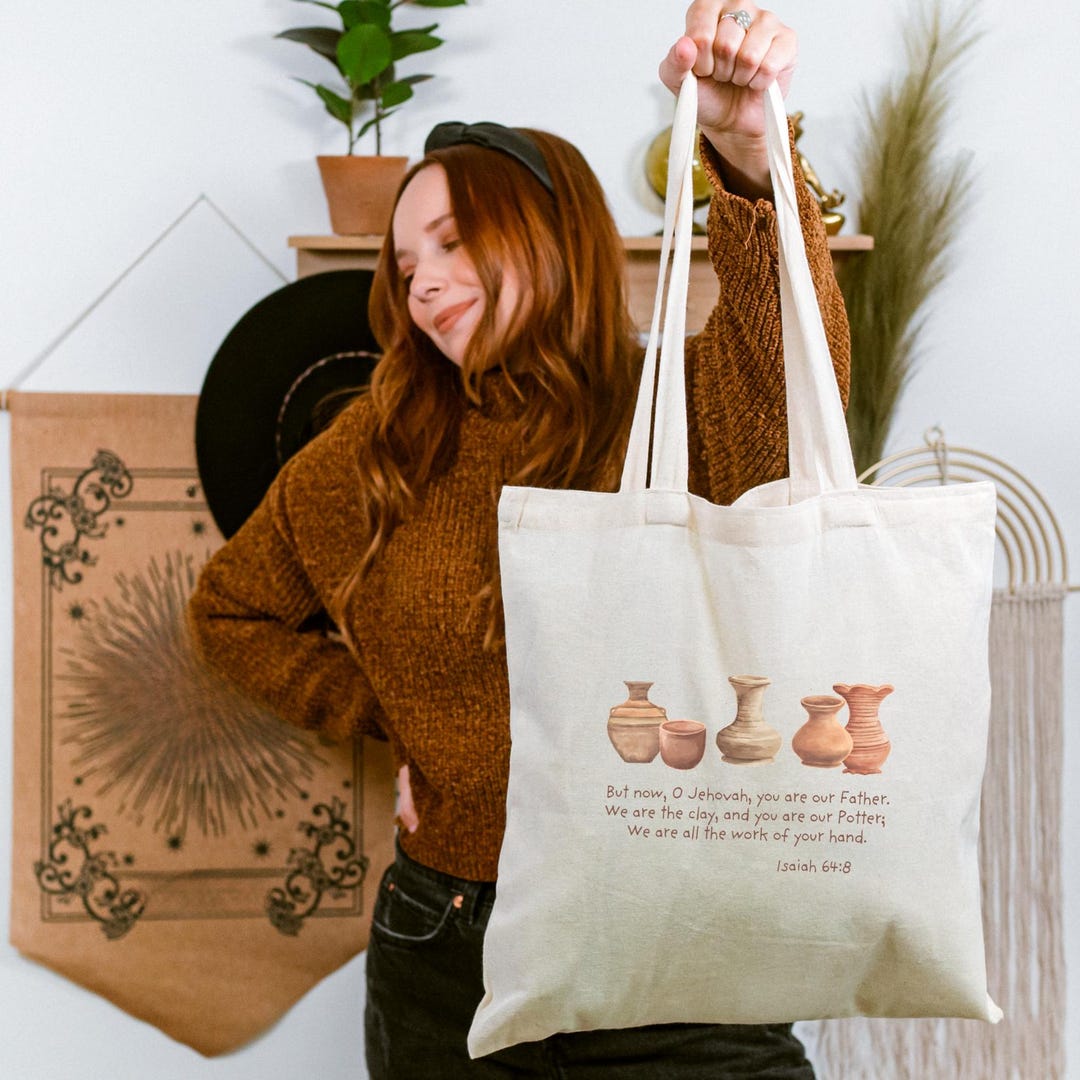 JW Gift Cotton Canvas Tote Bag, Pioneer Scripture Isaiah 84:8, Jehovah ...