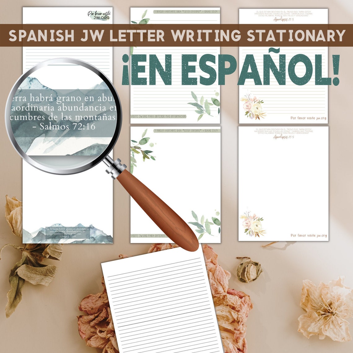 JW Spanish Letter Writing Paper JW Printable Stationary JW - Etsy