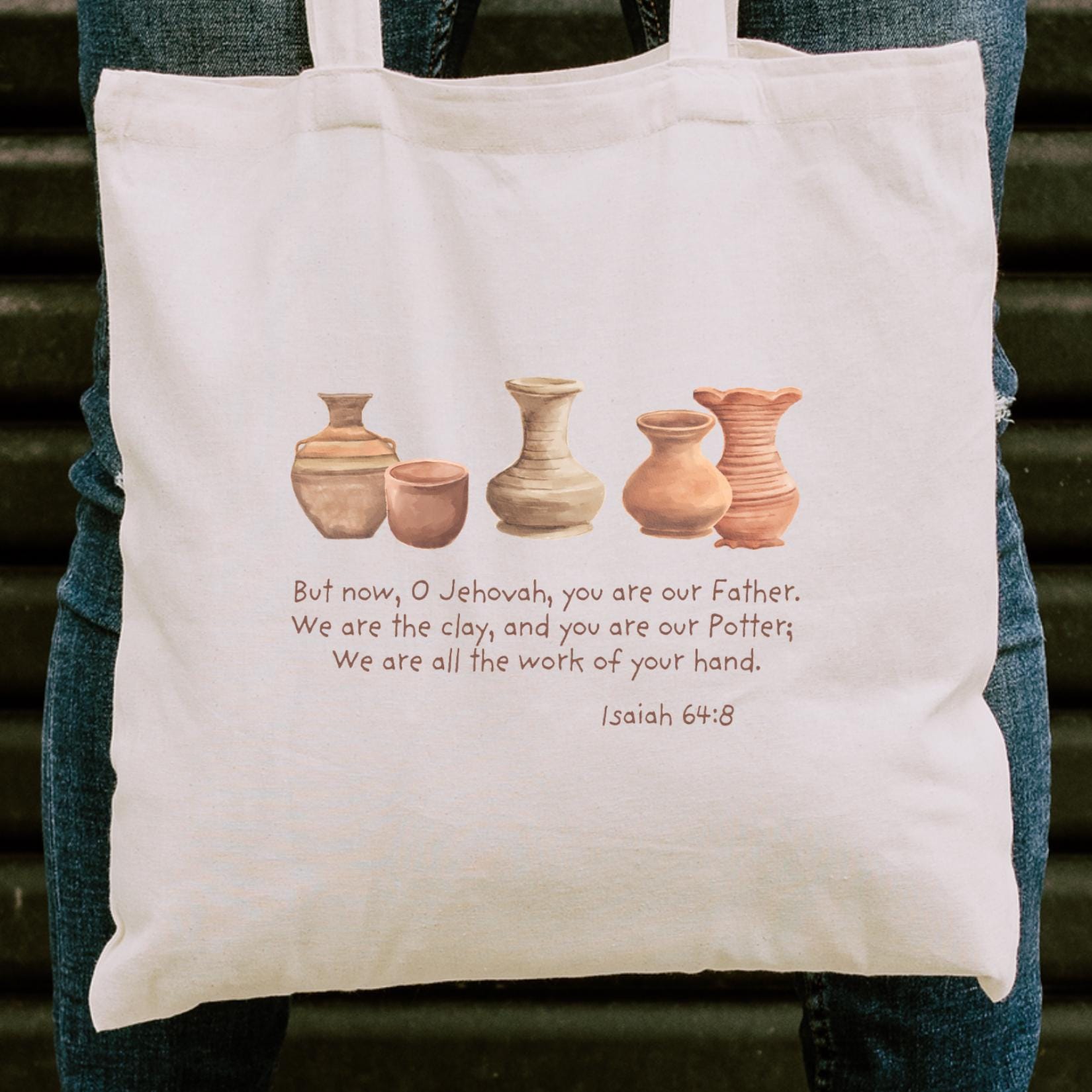 JW Gift Cotton Canvas Tote Bag, Pioneer Scripture Isaiah 84:8, Jehovah ...