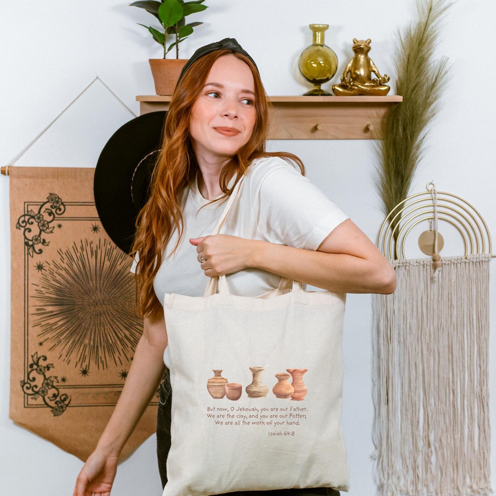 JW Gift Cotton Canvas Tote Bag, Pioneer Scripture Isaiah 84:8, Jehovah ...