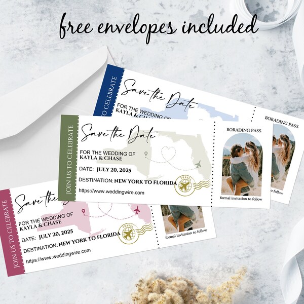 Ticket Save the Date - Etsy