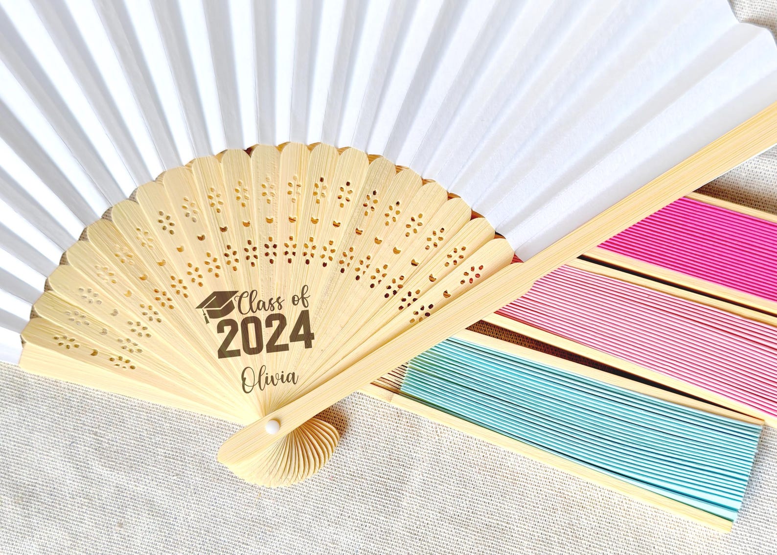 Custom Graduation Fans Personalized Graduation Fan College Class of ...