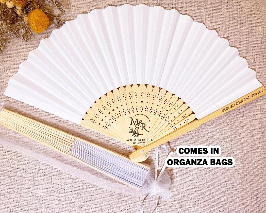 Personalized Hand Fans for Summer Wedding Favors for Guests in Bulk ...