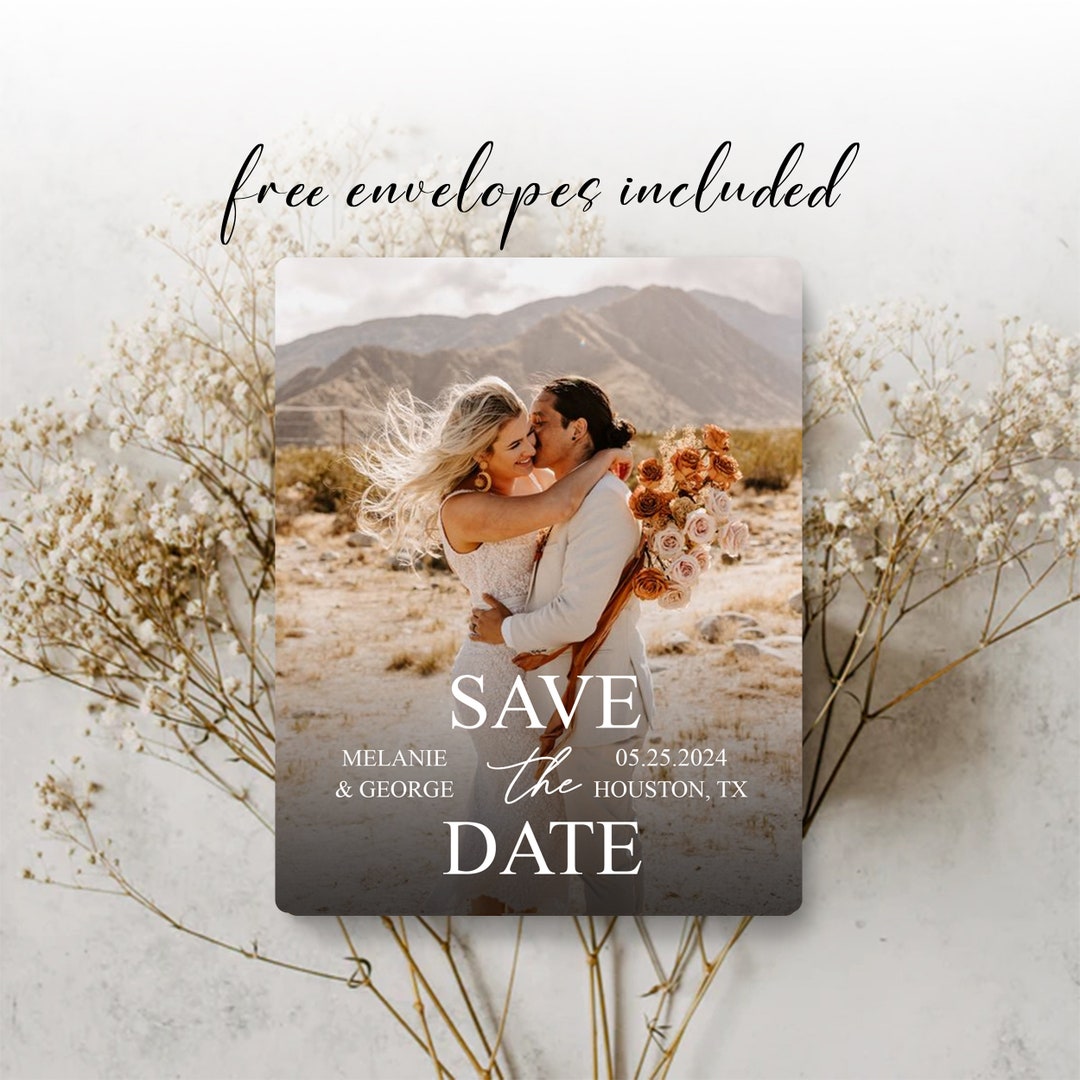 Save the Date Magnet Wedding Invitation With Photo Personalized Wedding ...