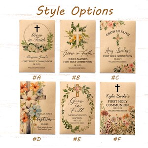 Seed Packets Faith Plants the Seed/baptism Favors With Cross ...