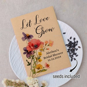 Wildflowers Bridal Shower Seed Packet Favors/personalized Bridal Shower ...