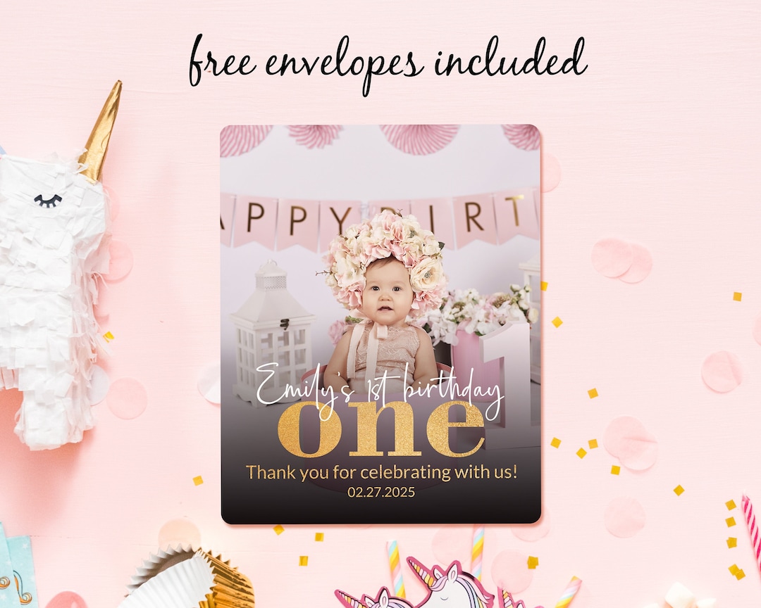 Custom Birthday Invitation Magnet/birthday Photo Magnets/1st Birthday ...