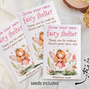 Fairy Birthday Party Seed Packet Favors/kids Party Gift Idea/whimsical ...