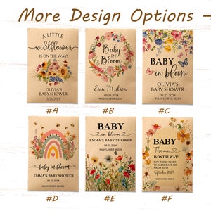 Personalized Seed Packets Baby Shower Favors for Guests in Bulk Baby in ...