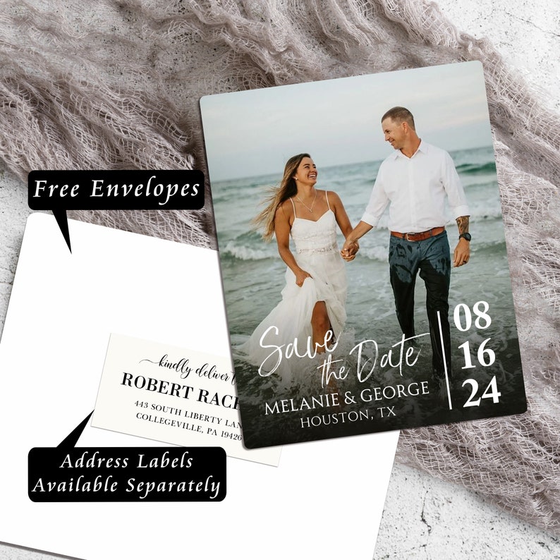 Unique Wedding Magnetic Invitation/personalized Save the Date Photo ...