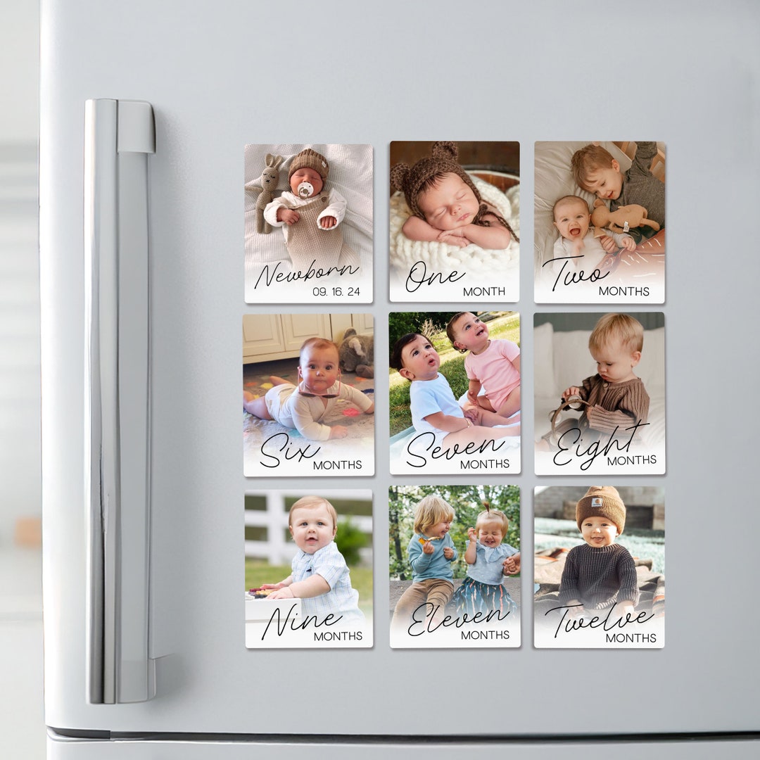 Personalized Baby Photo Magnet 1st Birthday Favors - Etsy