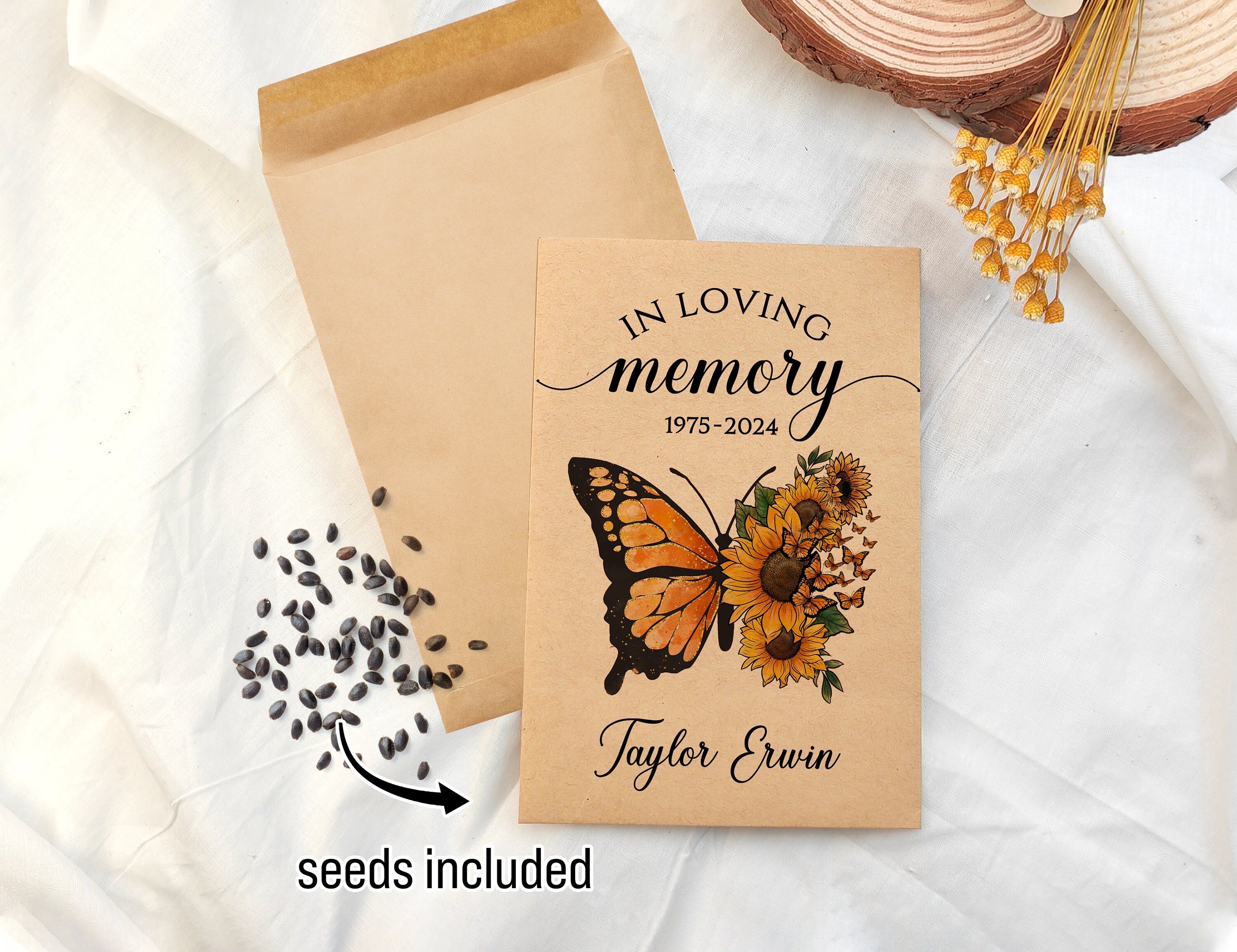 Custom Memorial Seed Packets/memorial Favors Celebration of Life ...