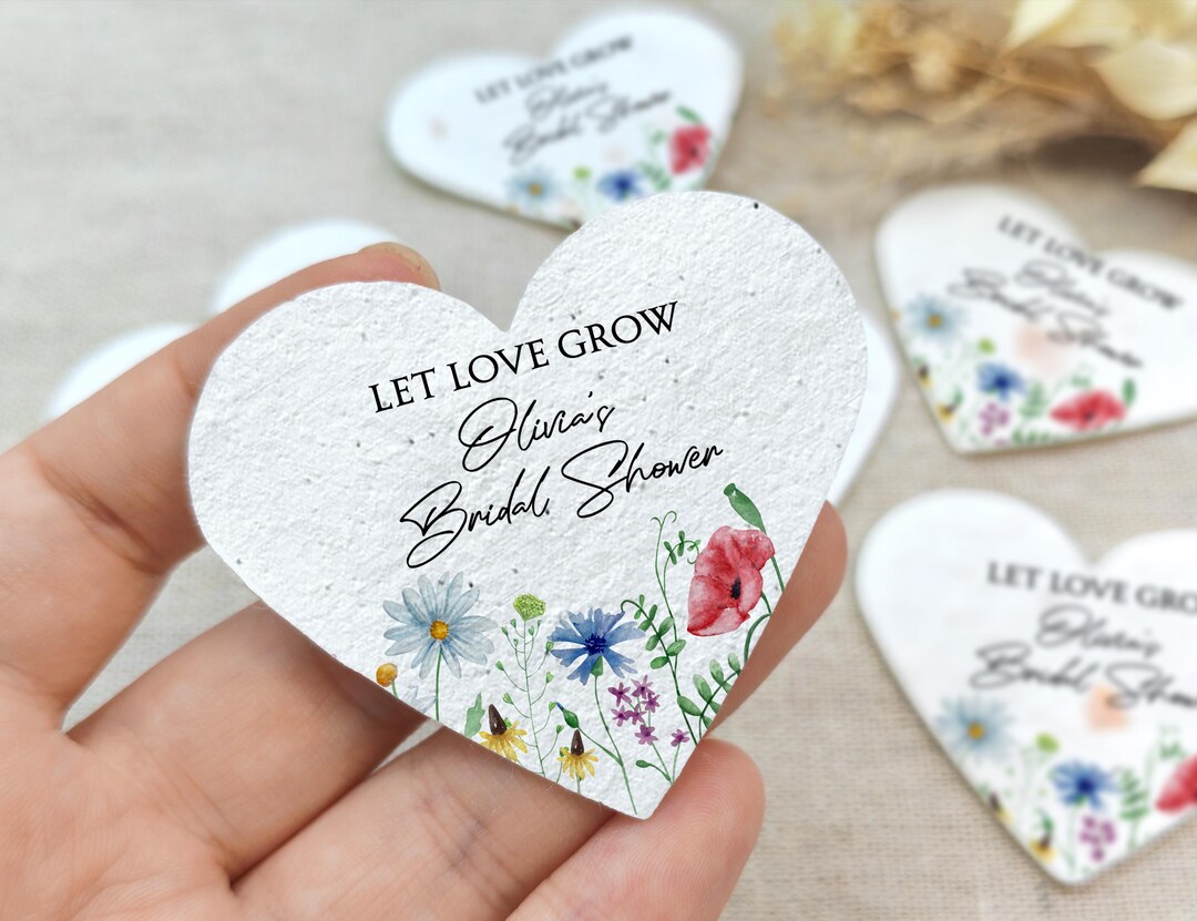 Bridal Shower Seed Gift for Guests in Bulk/wildflower Seed Paper ...