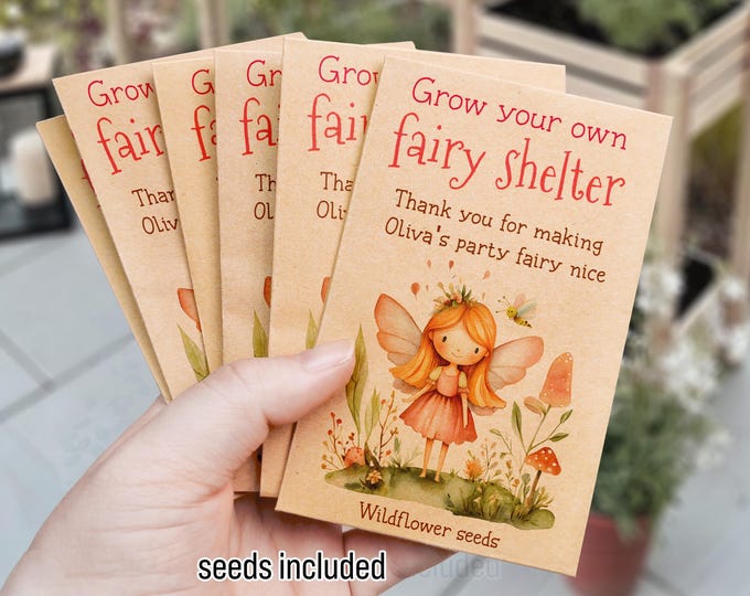 Fairy Birthday Seed Packet Favor – Enchanted Forest Theme, Fairy Garden ...