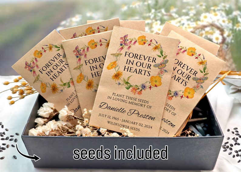Memorial Seed Packets/celebration of Life Favors/butterfly Seed Packets ...