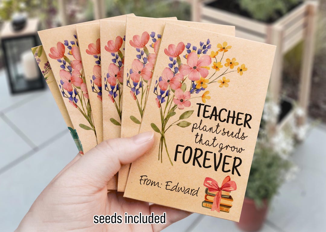 Wildflower Teacher Appreciation Seed Packet/teacher Appreciation Seed ...