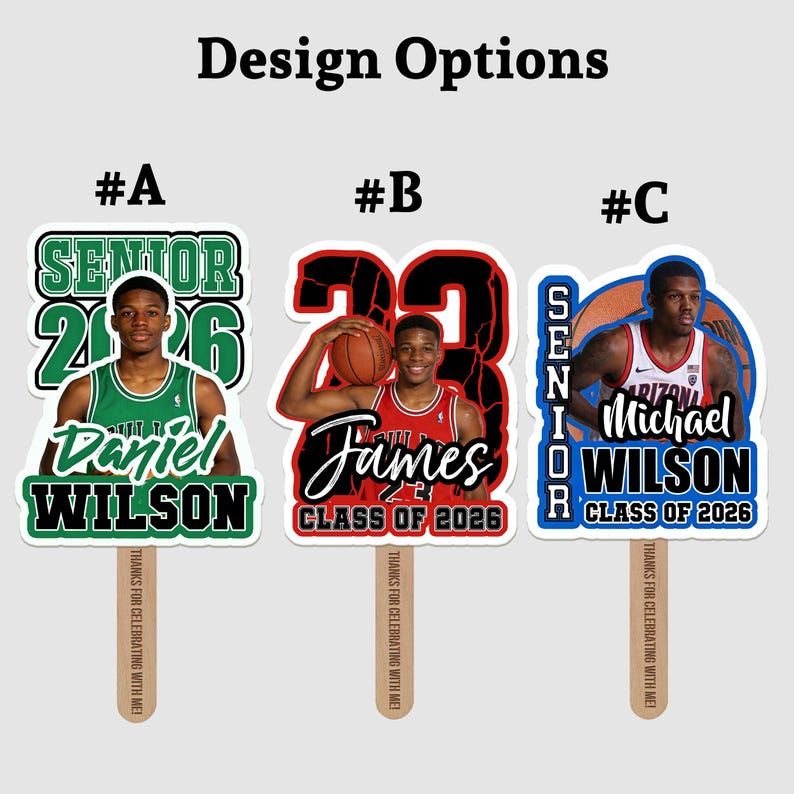 Custom Graduation Fan With Face, Personalized Sports Team Fans, Senior ...