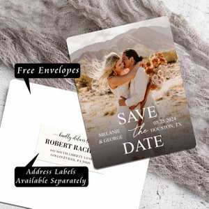Save the Date Magnet Wedding Invitation With Photo Personalized Wedding ...