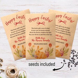 Easter Wildflower Seed Packet/custom Easter Gift/easter Favor/easter ...