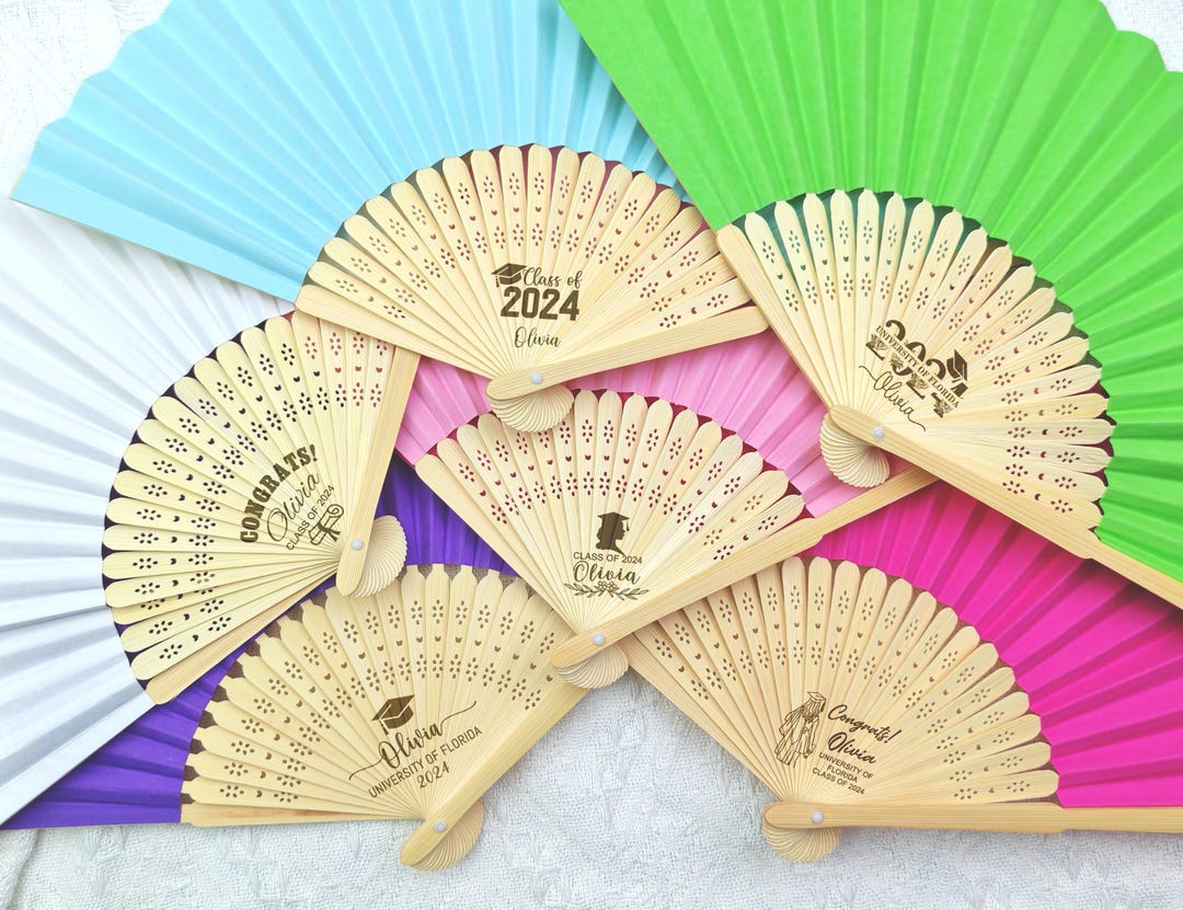 Custom Graduation Fans Personalized Graduation Fan College Class of ...