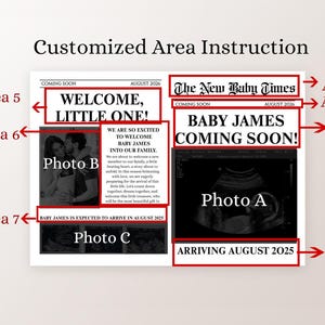 Custom Coming Soon Expecting Baby Times Pregnancy Announcement Physical ...
