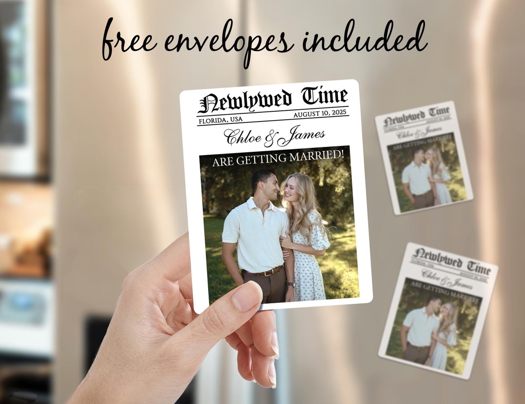 Save the Date Frig Magnets/custom Wedding Photo Magnet/personalized ...