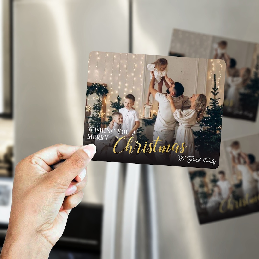 Christmas Fridge Magnet With Photo/christmas Card Magnets/unique ...
