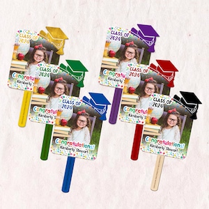 20 Kindergarten Graduation Fans/kinder Grad 2024 Fans/kids Grad Fans ...