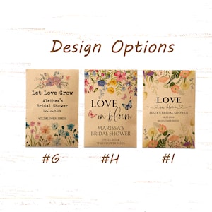 Wildflowers Bridal Shower Seed Packet Favors/personalized Bridal Shower ...