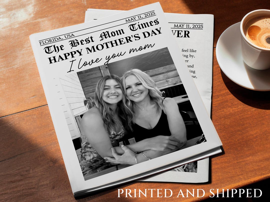 Personalized Mothers Day Newspaper/mothers Day Gift/first Time Mom Gift ...