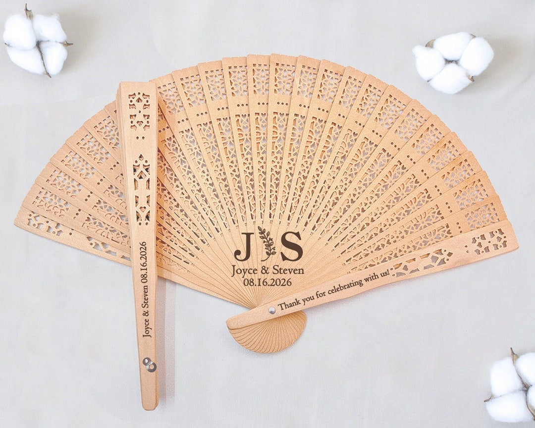 Wedding Hand Fans Personalized Wedding Favors for Guests in Bulk Custom ...