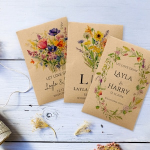 100 BULK Seed Packets Wedding Favors Wildflower Seed Favors ...