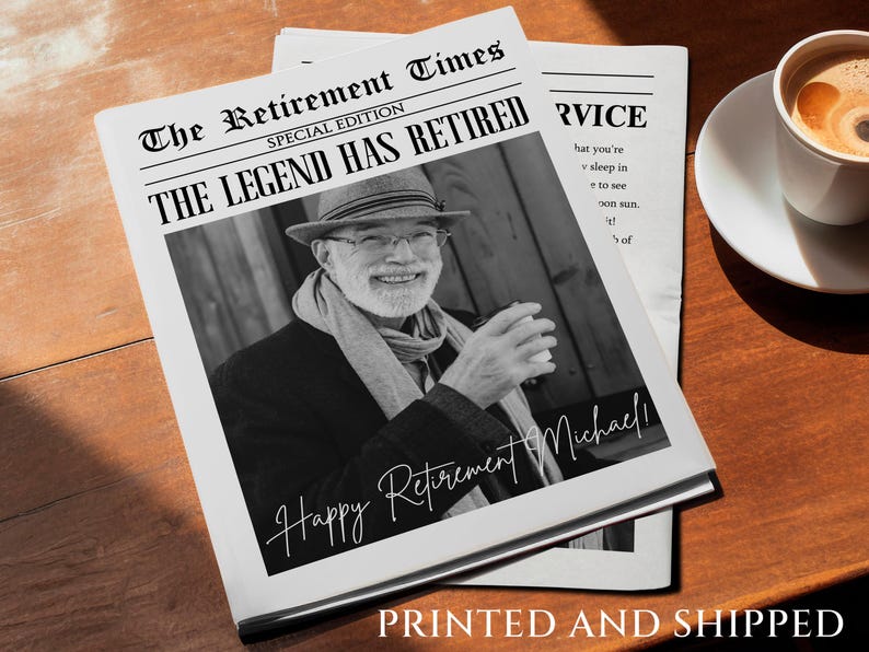 Custom Retirement Newspaper/retirement Party Decoration/work ...