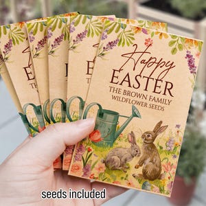 Happy Easter Wildflower Seed Packets With Seed Include/easter Basket ...