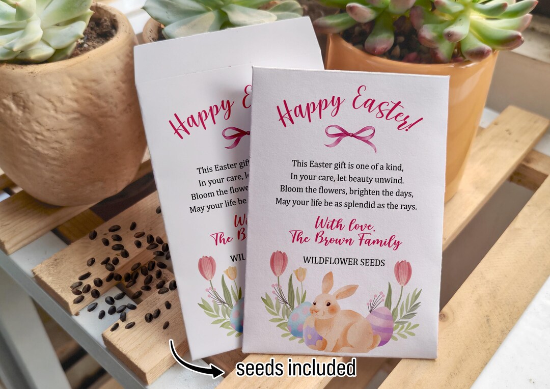 Easter Wildflower Seed Packet/custom Easter Gift/easter Favor/easter ...