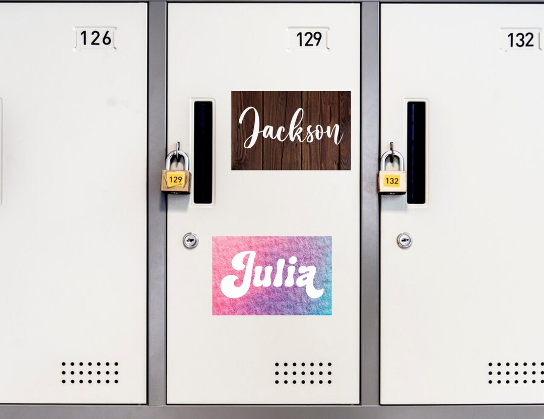 Name Magnet/custom Locker Magnets/various Backgrounds/locker Name ...