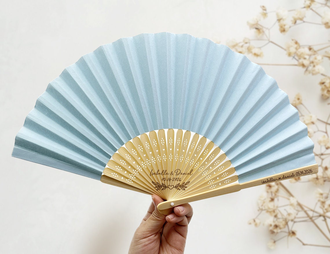 Personalized Hand Fans for Summer Wedding Favors for Guests in Bulk ...