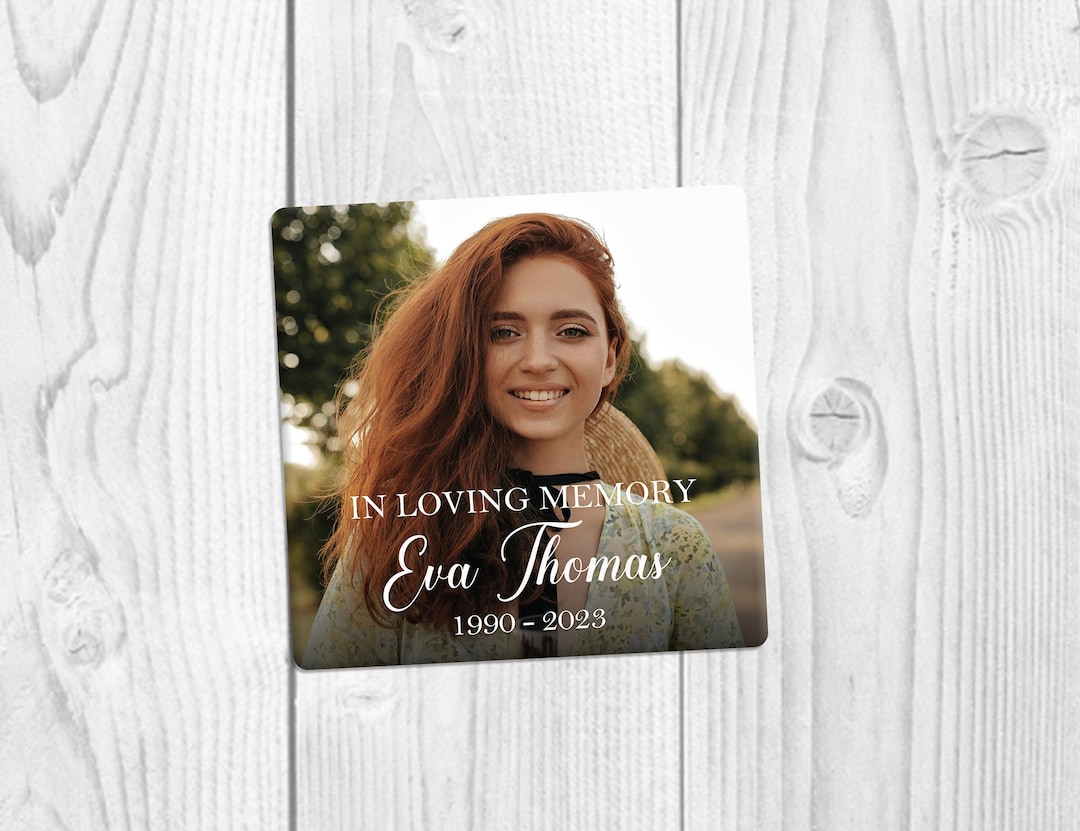 Custom Photo Memorial Magnet//funeral Cards Magnet Favor/personalized ...