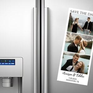 Save the Date Photo Booth Strip/polaroid Photo Magnet/custom Photo ...