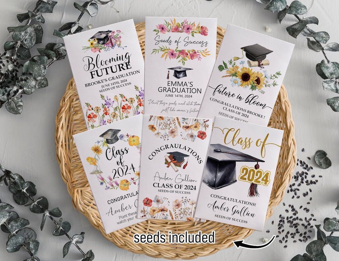 Graduation Seed Packets/graduation Party Favors for Guests/blooming ...