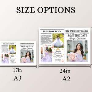 Quinceañera Birthday Newspaper/editable Birthday Newspaper/large ...