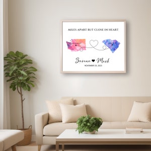 Personalized Long Distance Map DIGITAL Download/long Distance ...