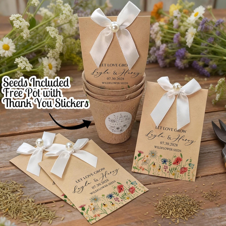 Personalized Bulk Seed Packets Wedding Favors for Guests/eco-friendly ...