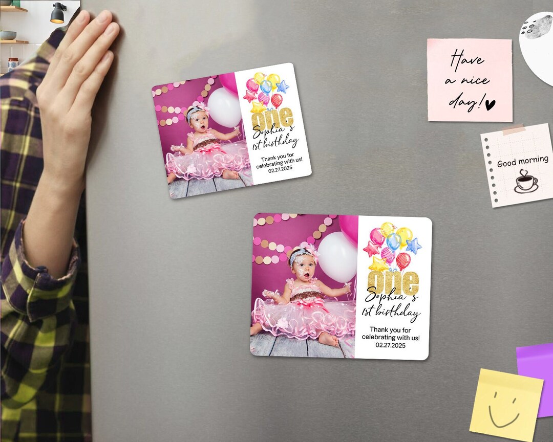 1st Birthday Magnets Favor/invitation Custom Magnets/custom First ...