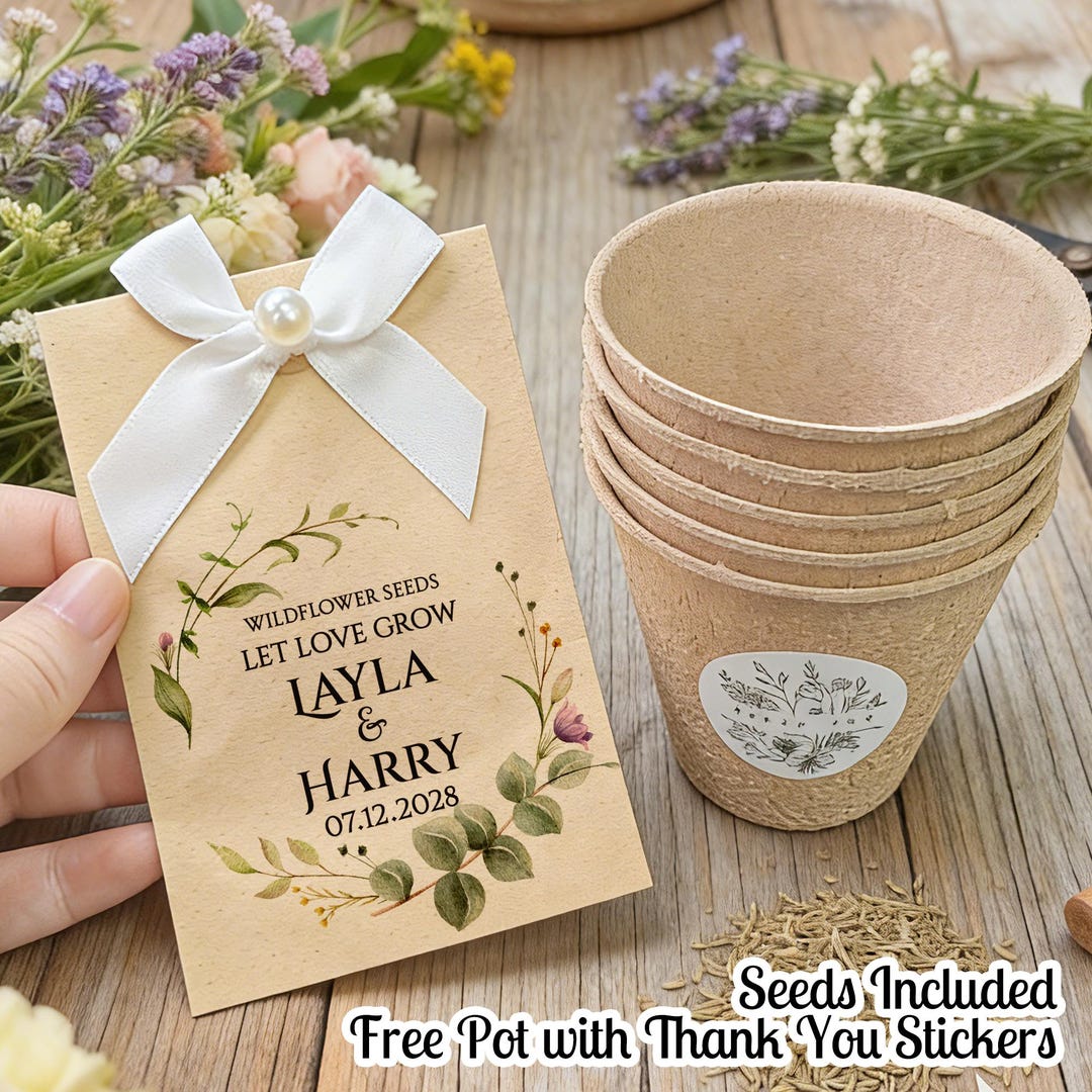 Personalized Bulk Seed Packets Wedding Favors for Guests/eco-friendly ...