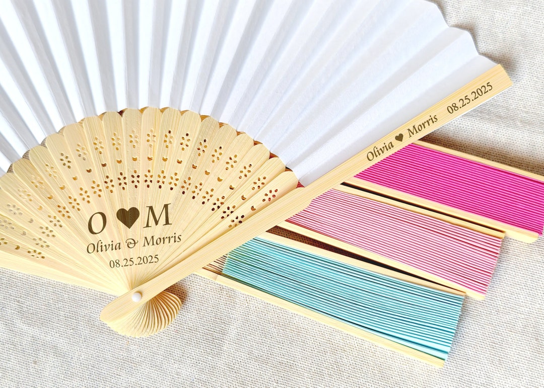 Wedding Fans for Guests in Bulk/custom Wedding Favors/wedding Hand Fan ...