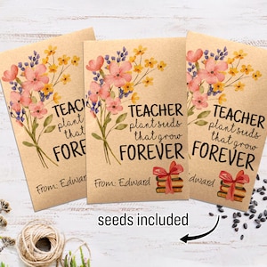 Wildflower Teacher Appreciation Seed Packet/teacher Appreciation Seed ...