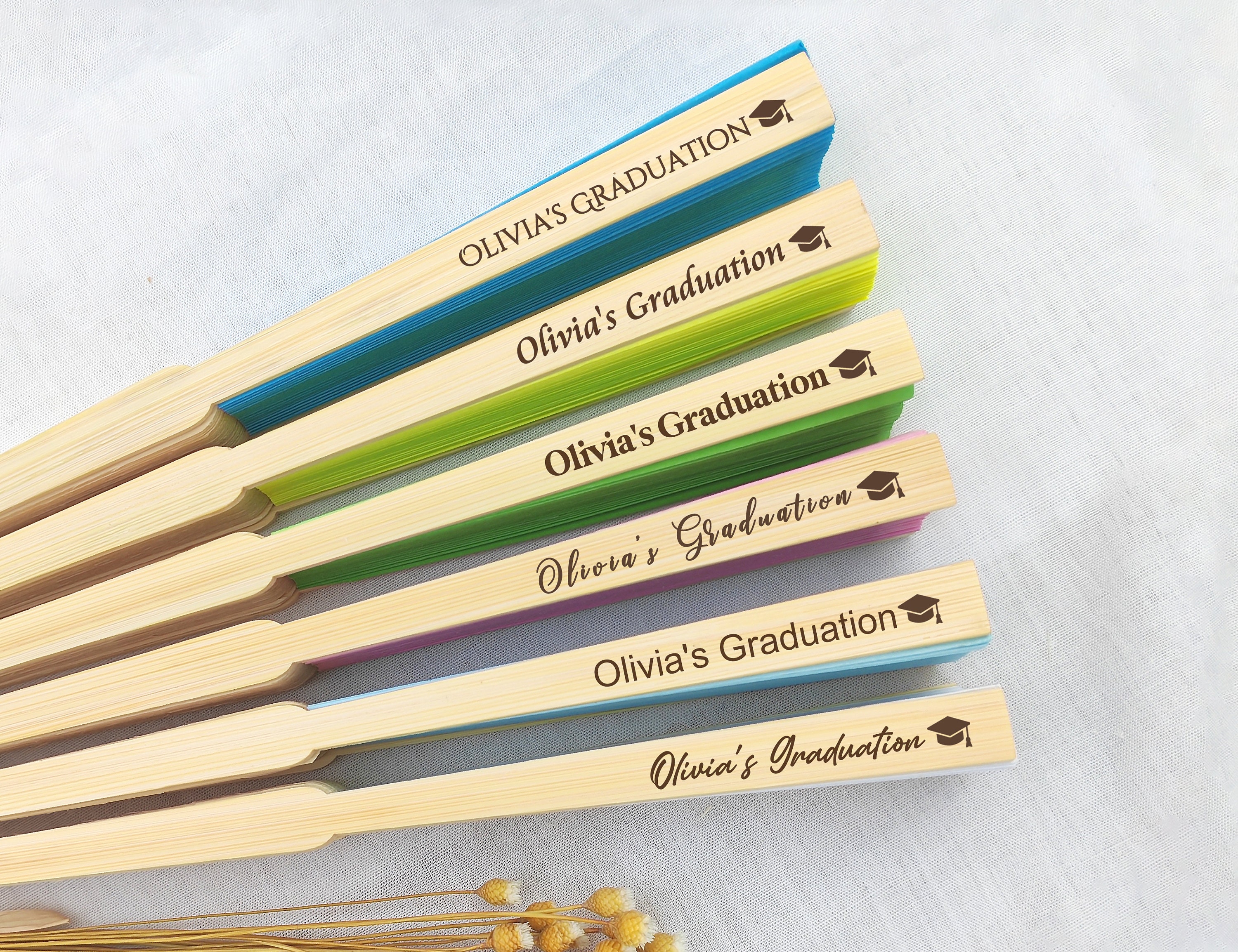 Custom Graduation Fans Personalized Graduation Fan College Class of ...